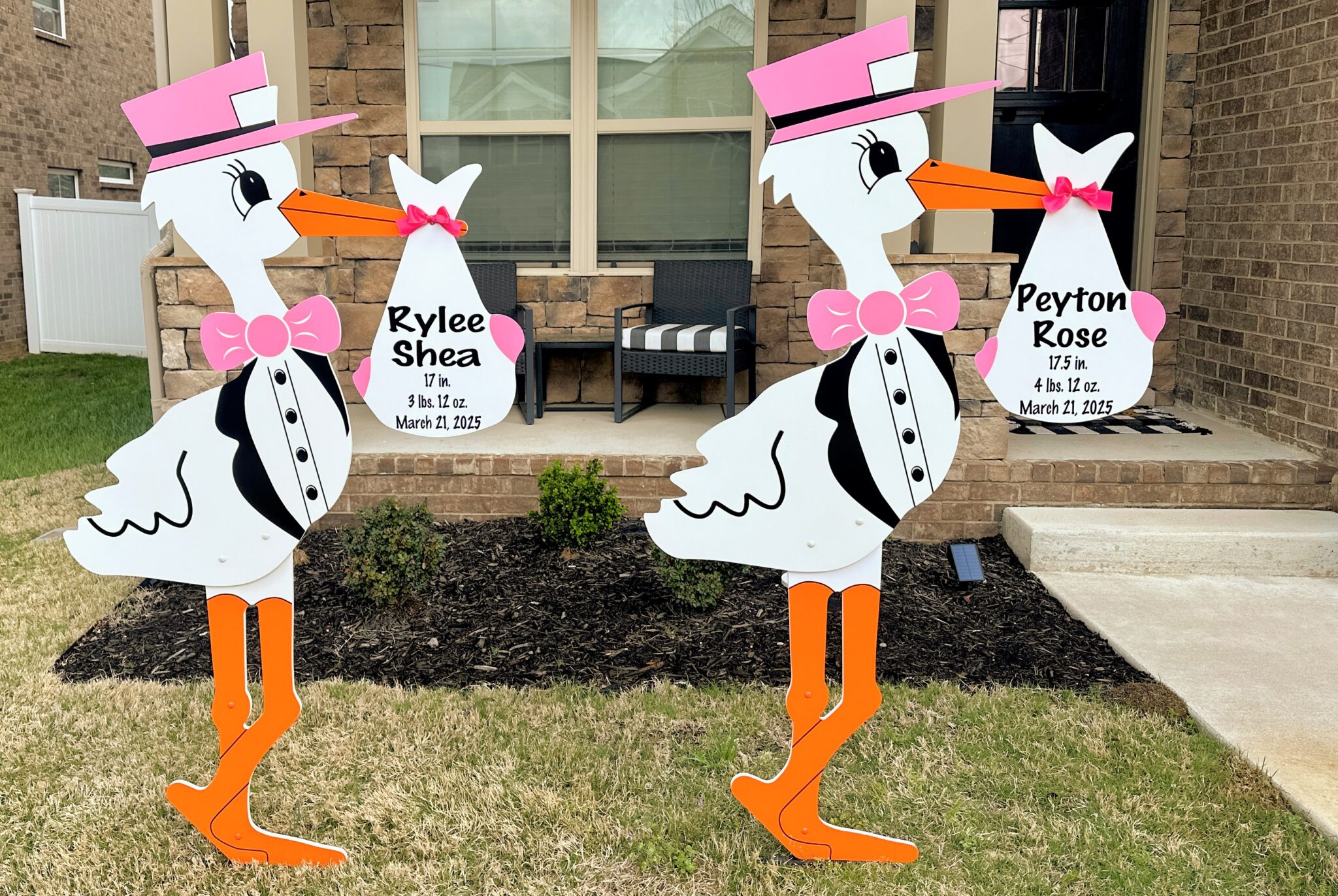 Custom Baby Yard Signs in Nashville | Twin Stork Sign Rentals