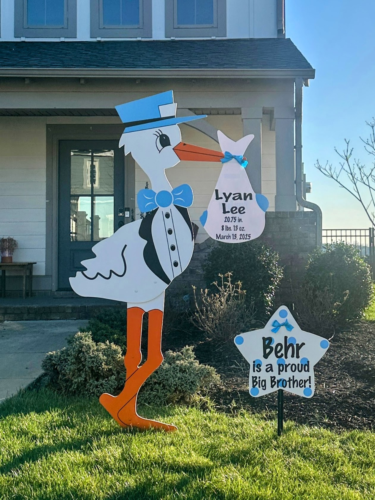 Stork Sign Birth Announcements Nashville | Baby Yard Signs