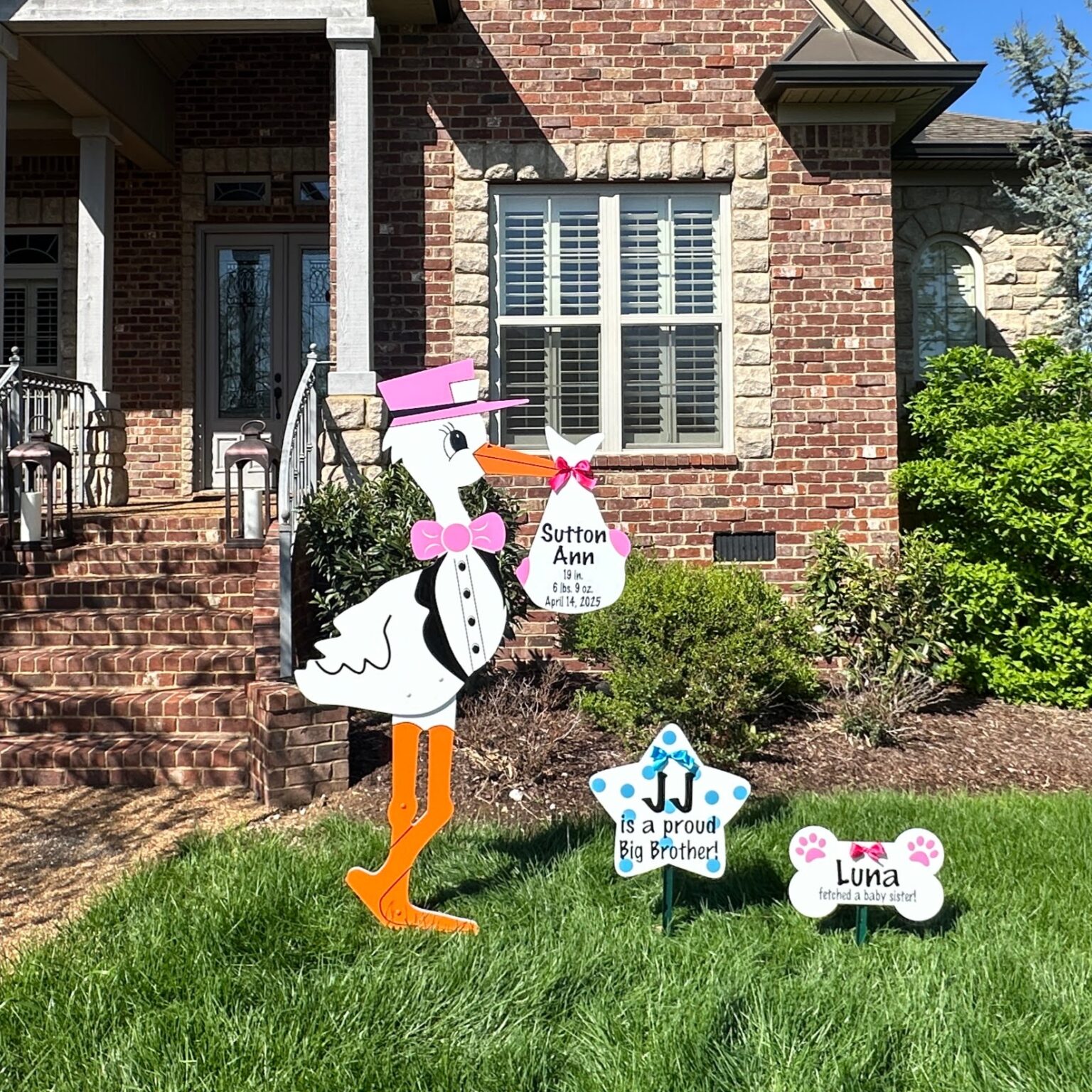 Birth Announcement Signs- Nashville TN-Nashville Storks & More